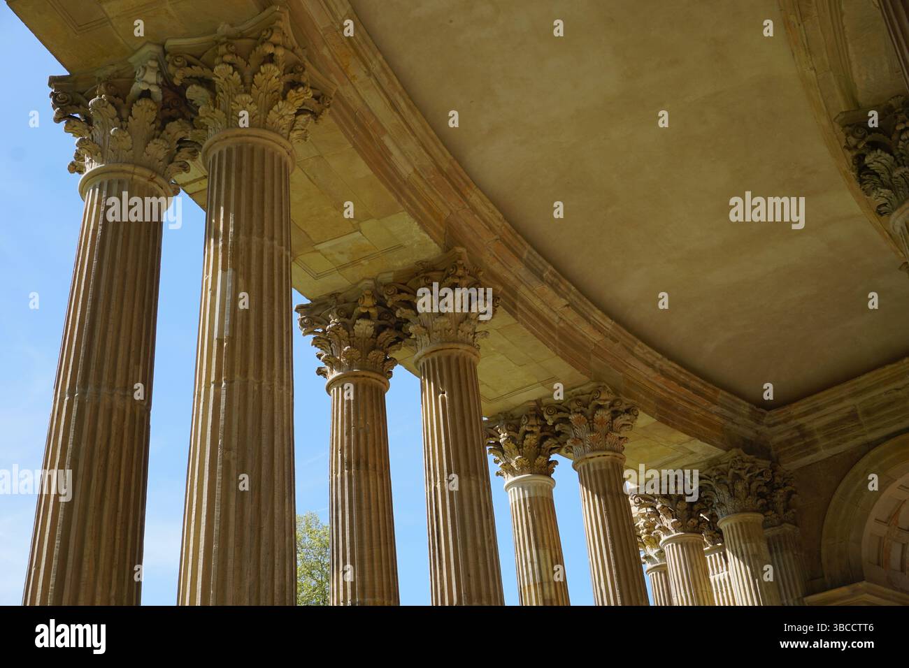 Architectural detail of the historic columns of the landmark colonnade ...