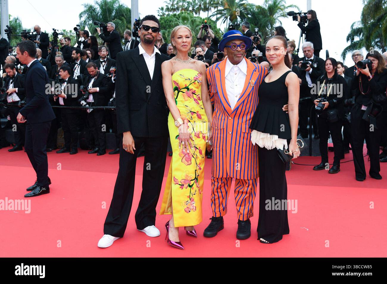 Cannes, France. 19th May, 2025. Satchel Lee, Tonya Lewis Lee, Spike Lee ...