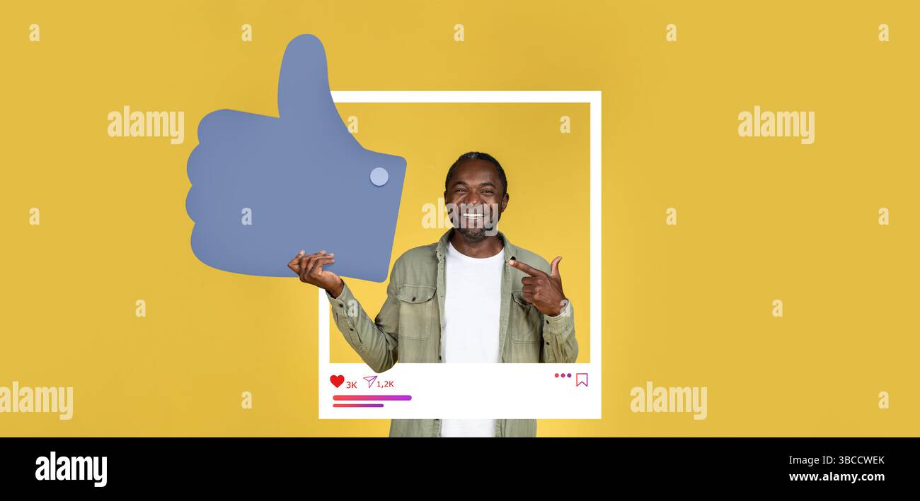 Influencer sharing positive vibes with thumbs up gesture on social ...