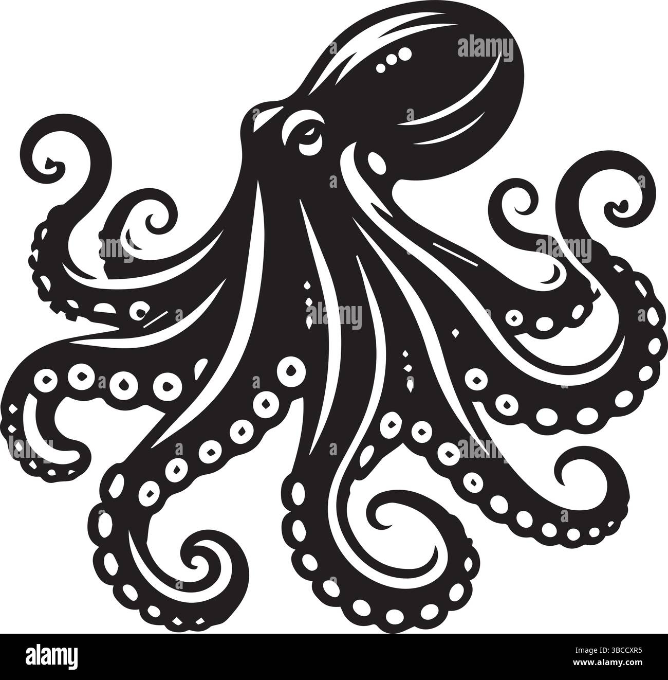 Minimalist octopus graphic hi-res stock photography and images - Alamy
