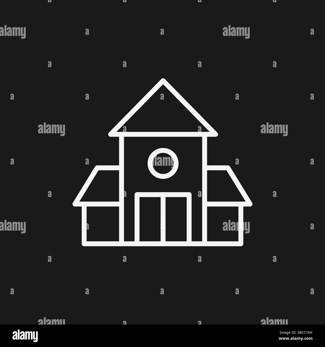 Minimalist school building icon hi-res stock photography and images - Alamy