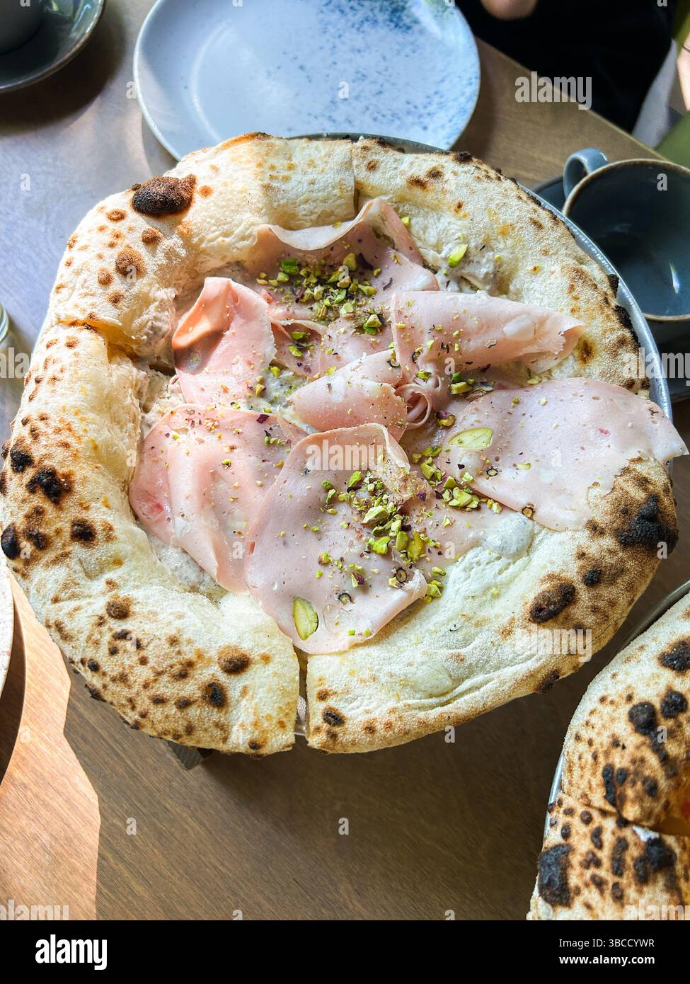 Real Neapolitan Italian pizza out of oven served in restaurant Stock ...