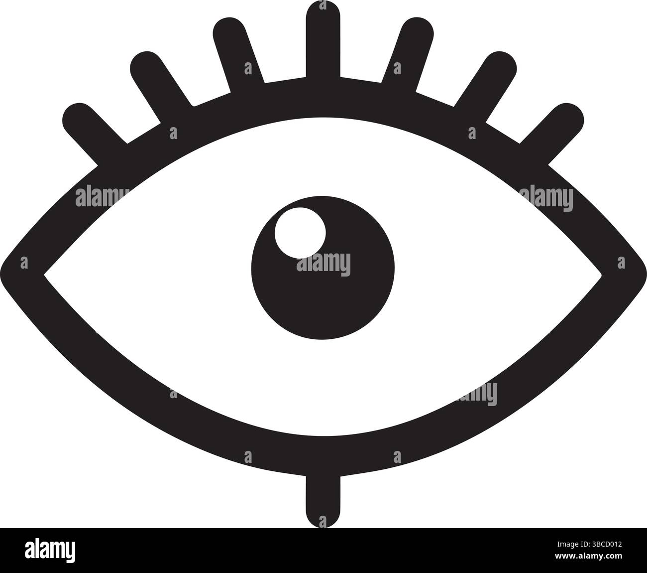 Black and White Eye Icon Vector Illustration for Design and Symbolism ...