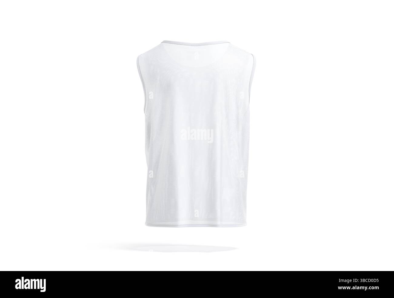 Blank white football team practice vest mockup, back view, 3d rendering ...