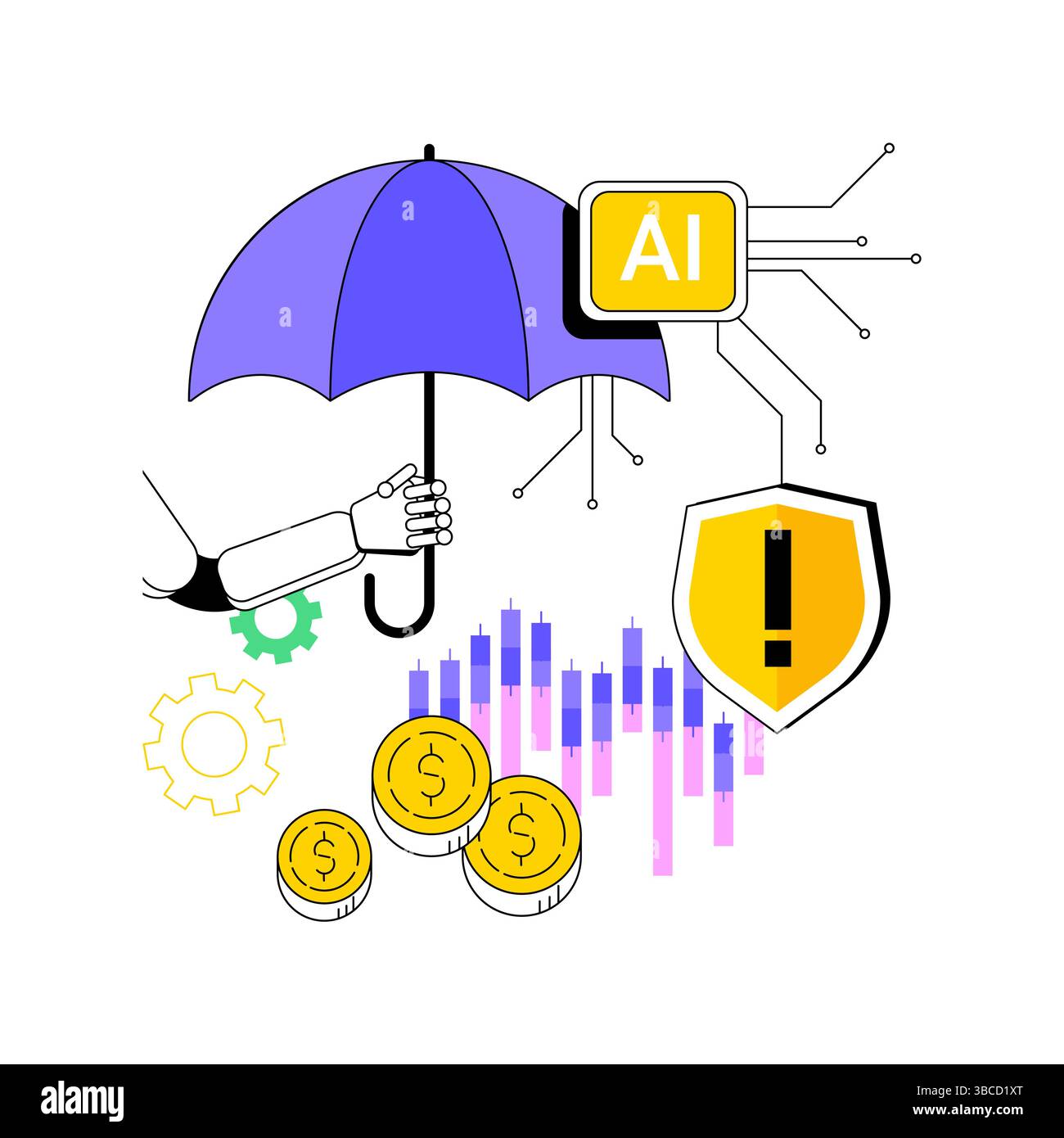 Concept risks management icon Cut Out Stock Images & Pictures - Alamy