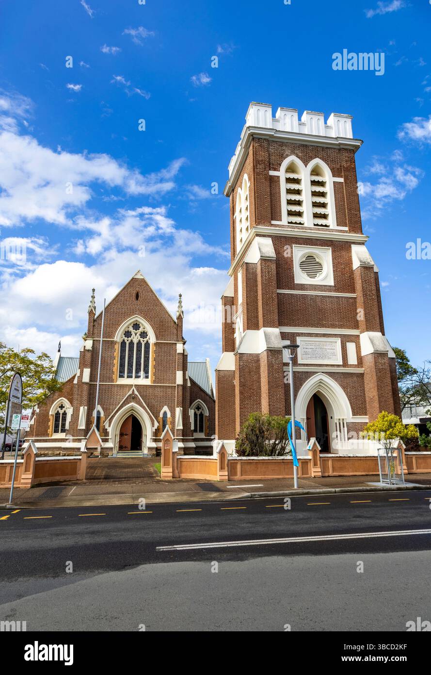 Facade of St Paul Anglican Church, built from 1878 to 1921 in Gothic ...