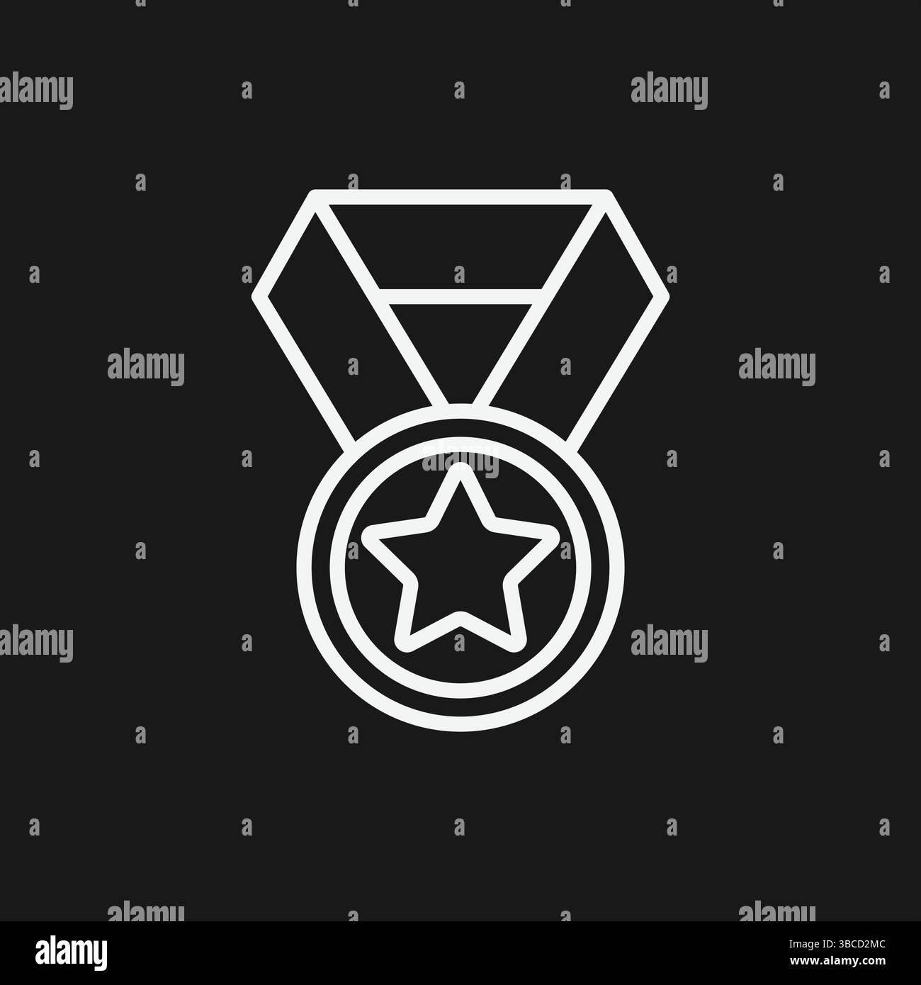 Minimalist ribbon medal Stock Vector Images - Alamy