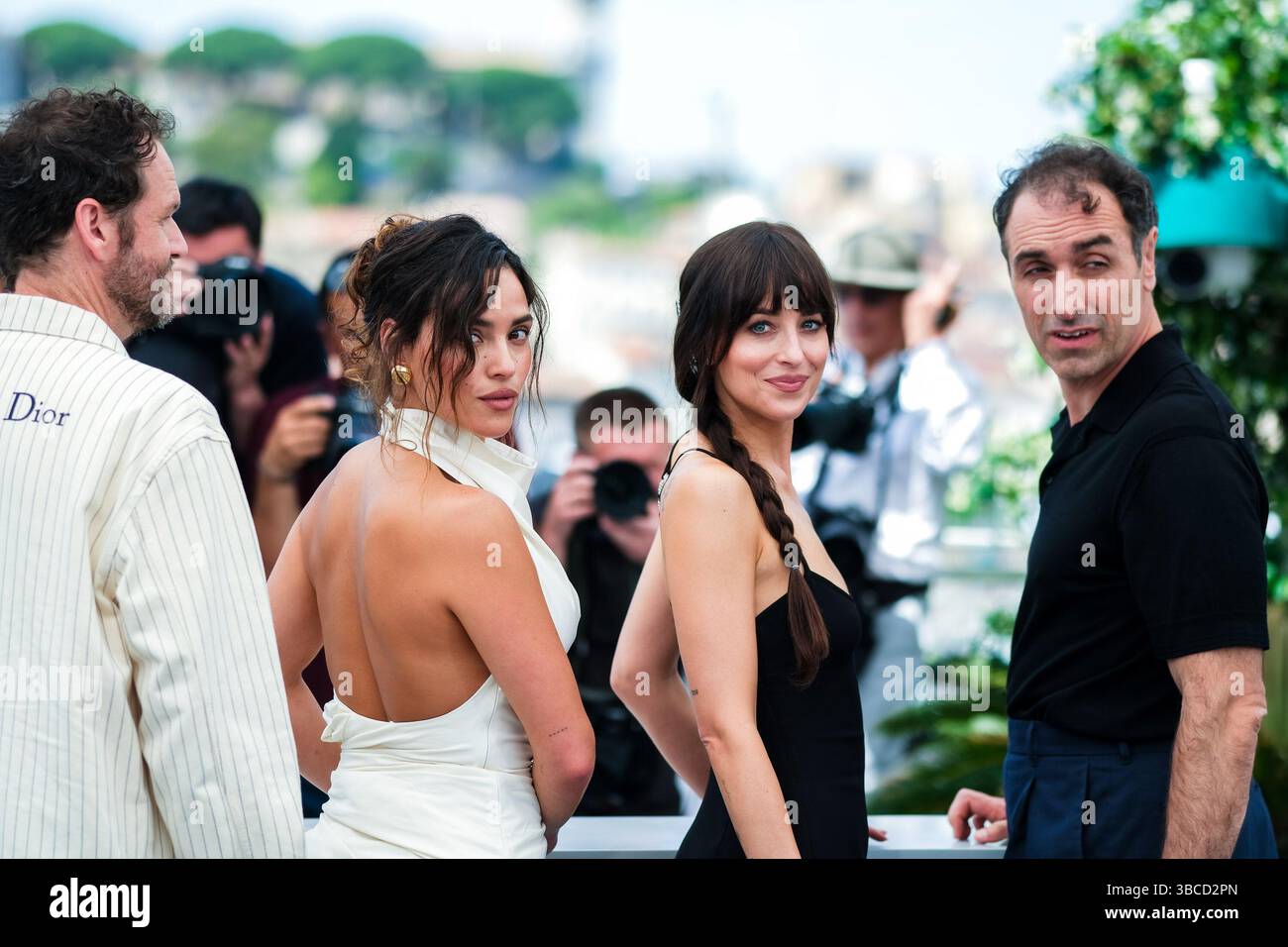 Cannes, France. 19th May, 2025. Kyle Marvin, Adria Arjona, Dakota ...