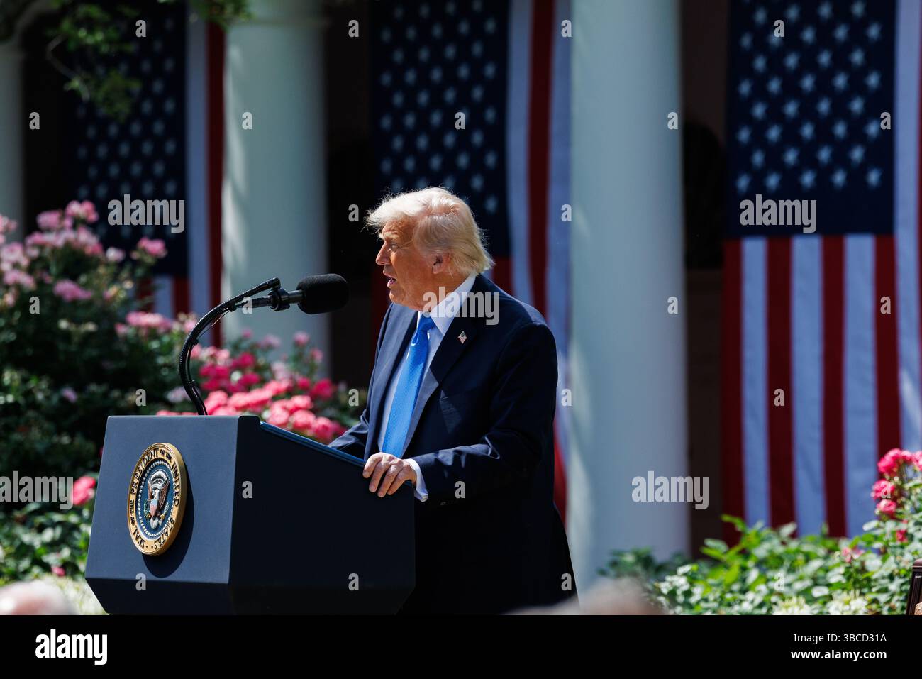 Washington, United States. 19th May, 2025. President Donald Trump gives ...