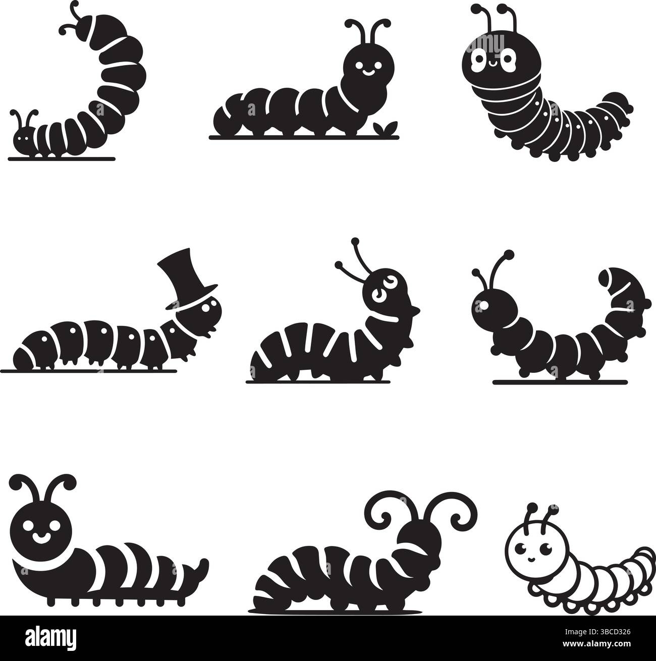 Whimsical caterpillar design hi-res stock photography and images - Alamy