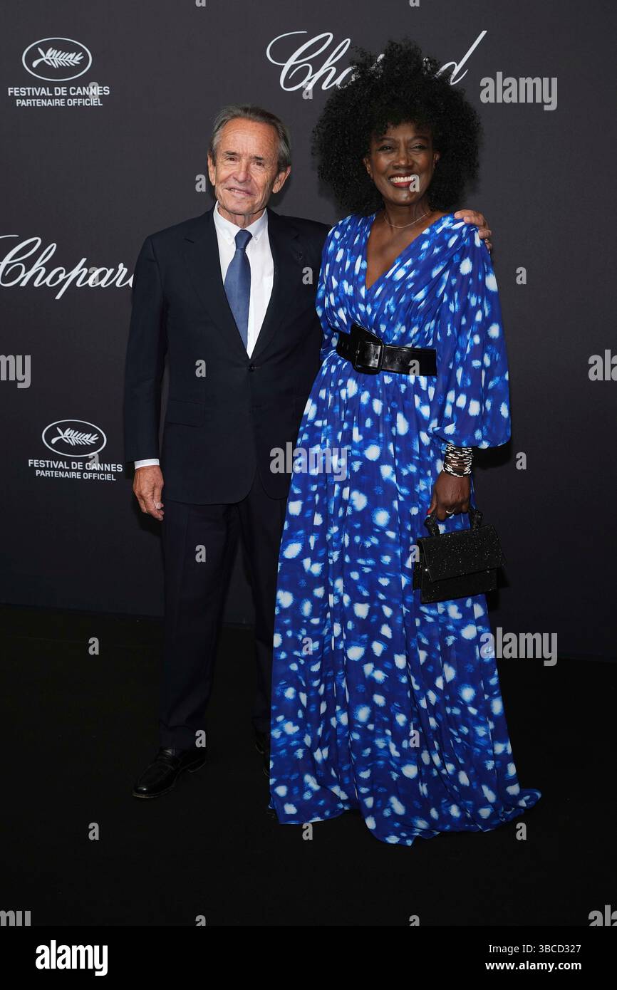 Jacky Ickx, left, and Khadja Nin pose for photographers upon arrival ...