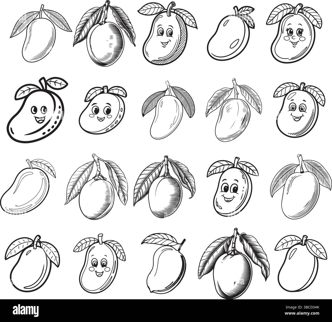 Mango sketches hi-res stock photography and images - Alamy