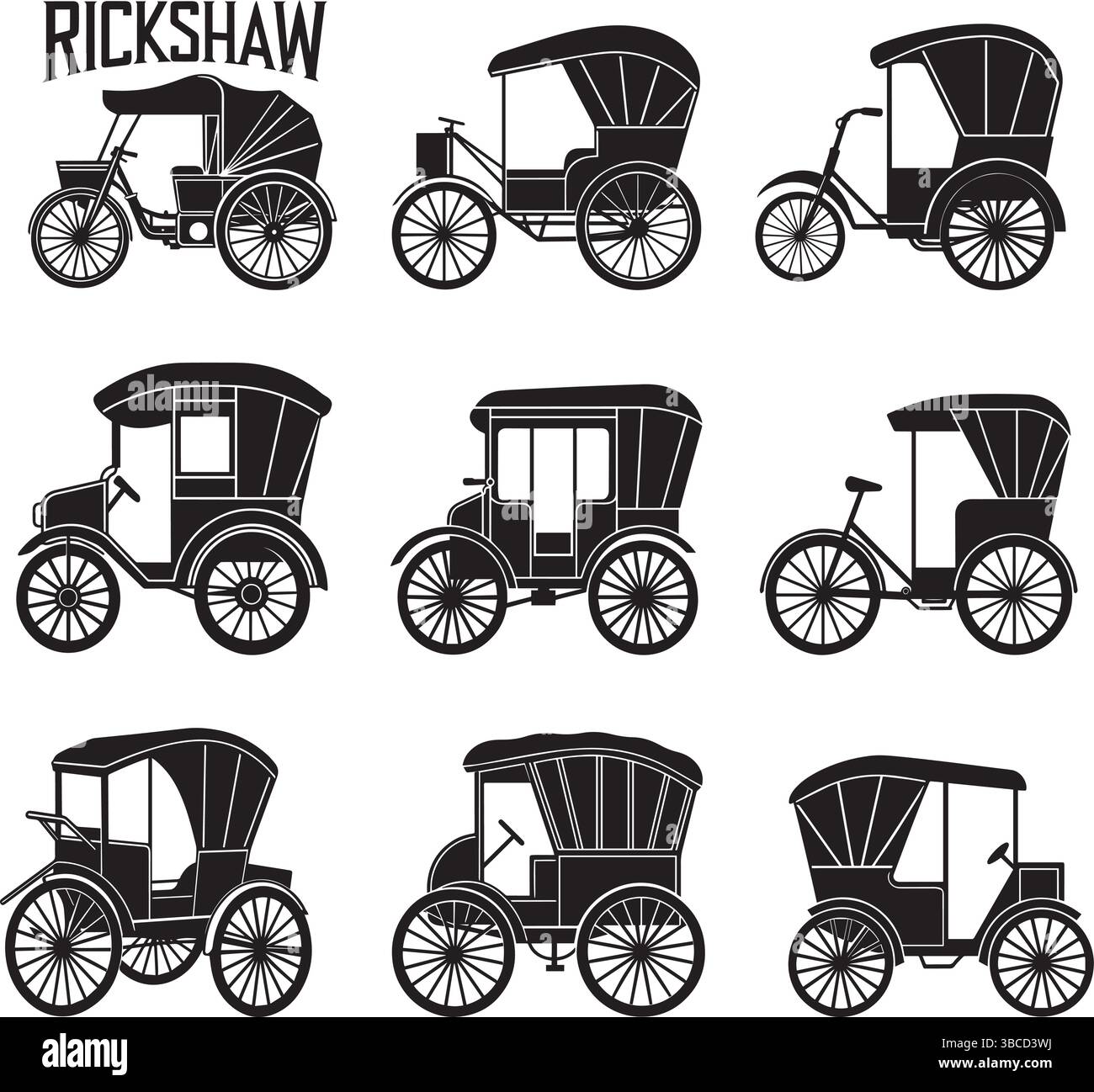Old fashioned transport symbols Cut Out Stock Images & Pictures - Alamy