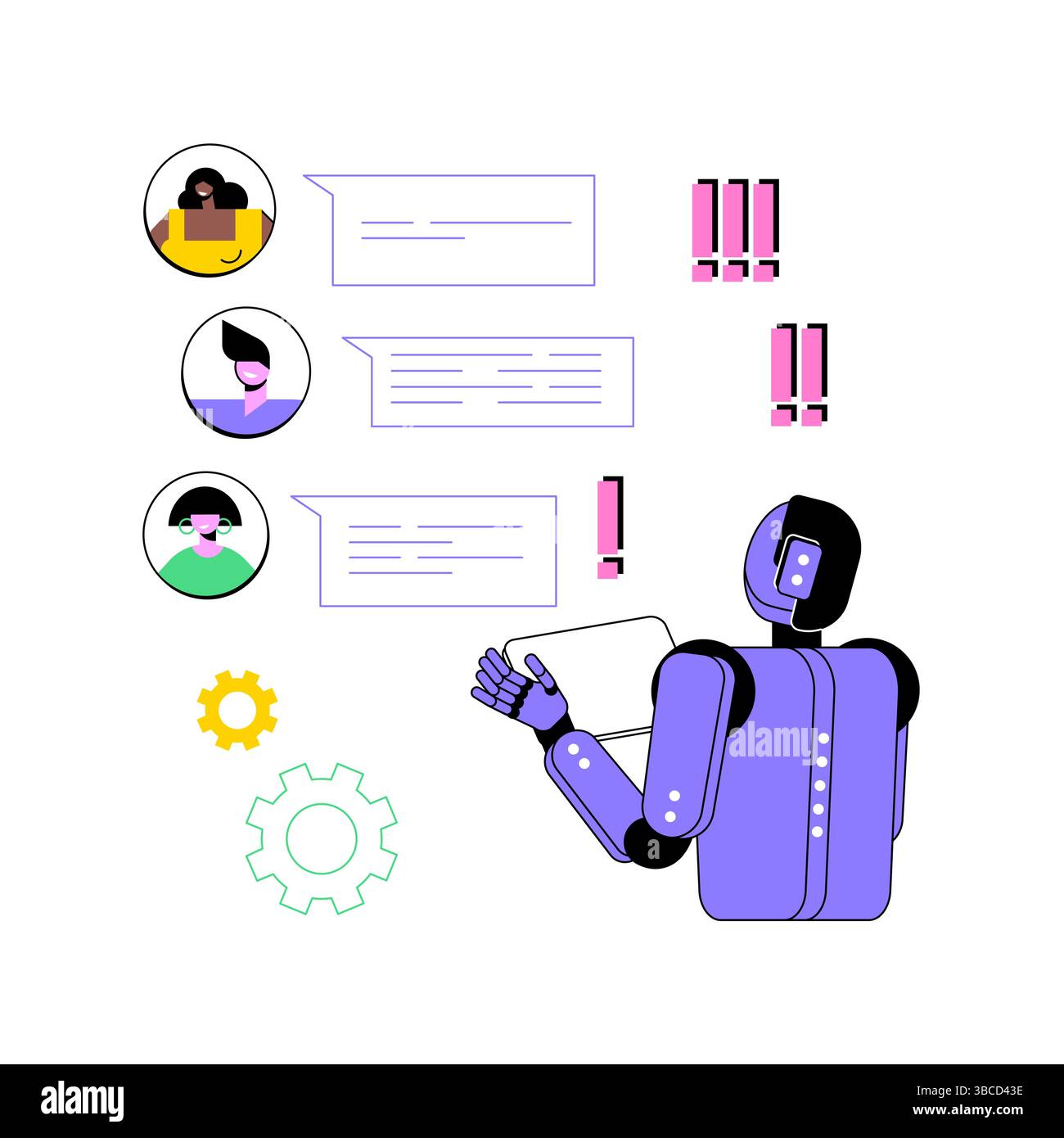 AI-Enhanced Support Ticket Prioritization abstract concept vector ...