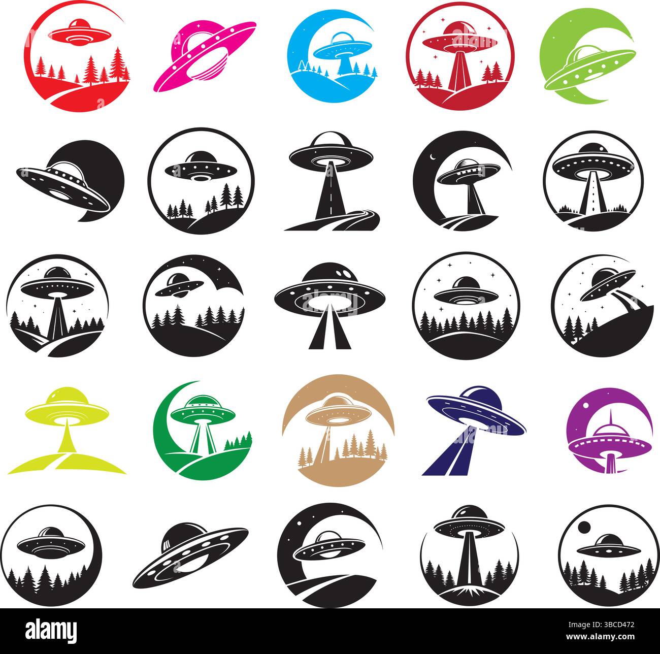 Ufo sighting illustrations hi-res stock photography and images - Alamy