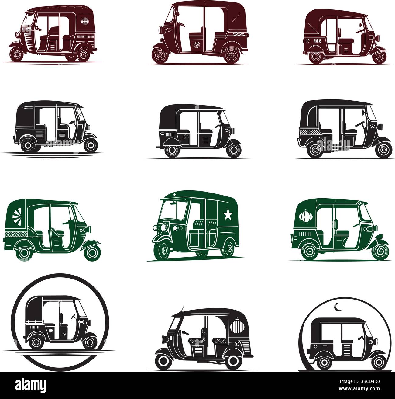 Auto rickshaw symbols hi-res stock photography and images - Alamy