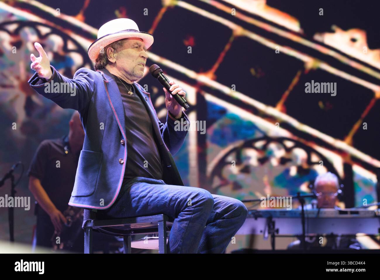 Madrid, Spain. 19th May, 2025. The singer Joaquin Sabina performs ...