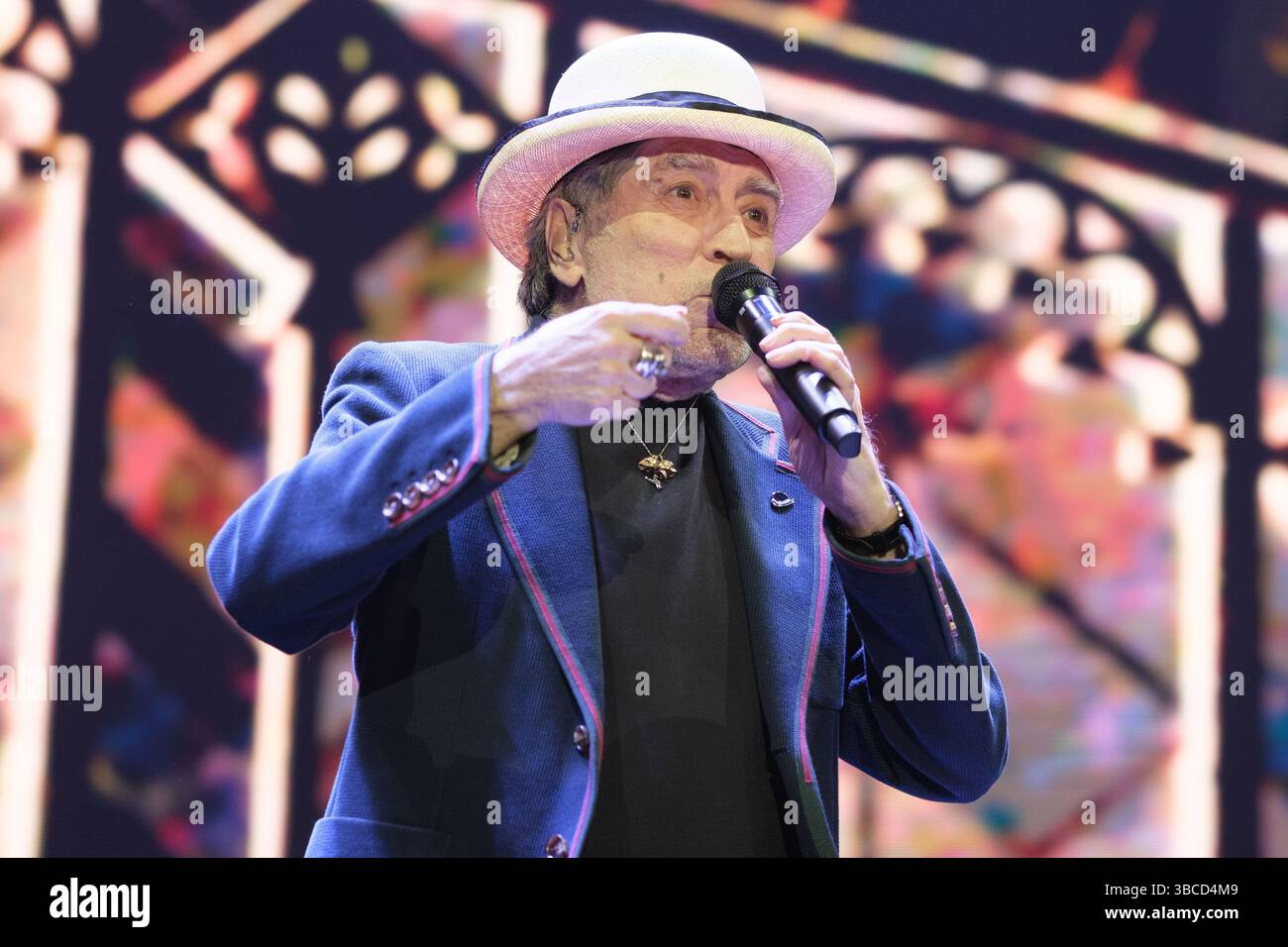 Madrid, Spain. 19th May, 2025. The singer Joaquin Sabina performs ...