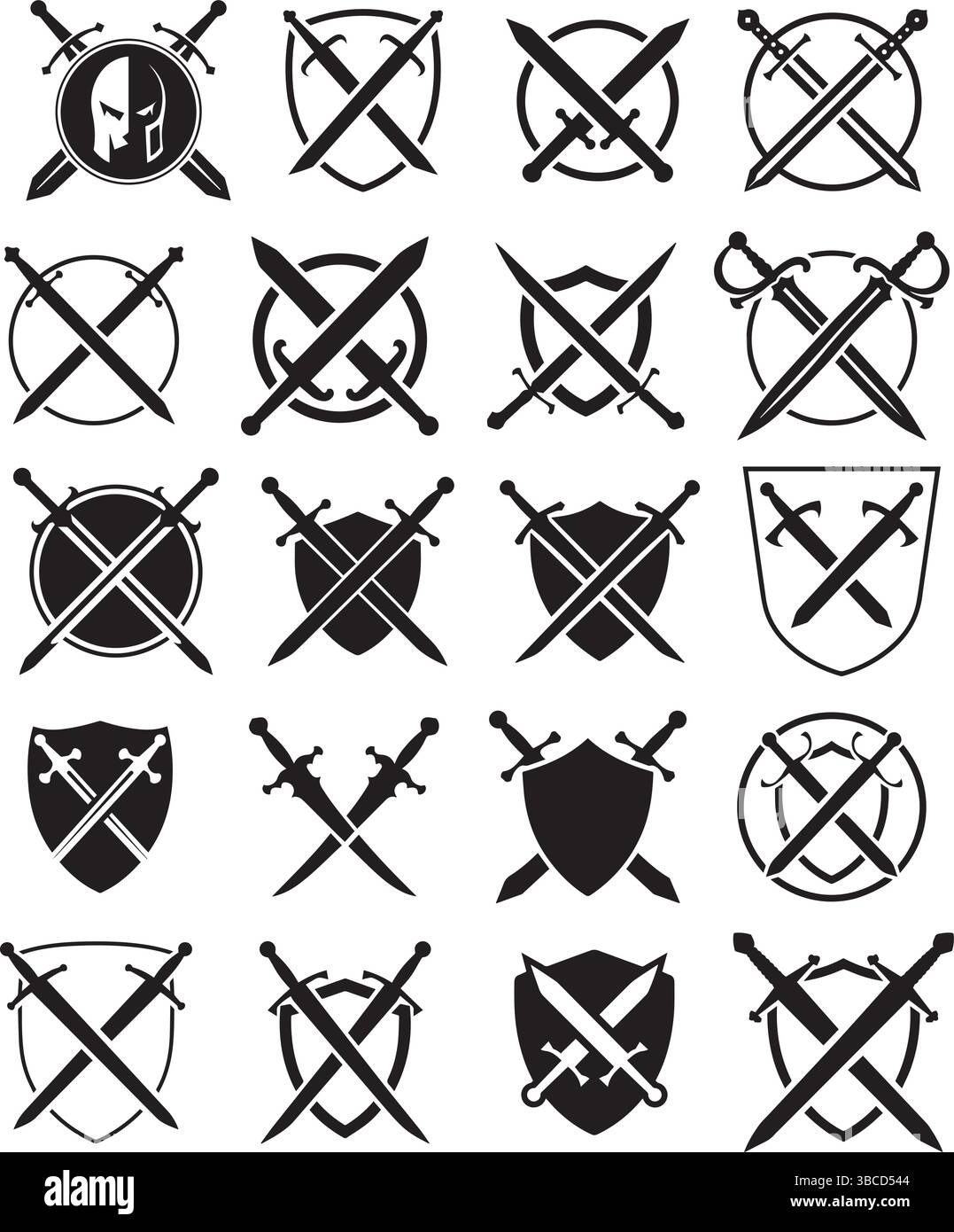 Crossed sword graphics hi-res stock photography and images - Alamy