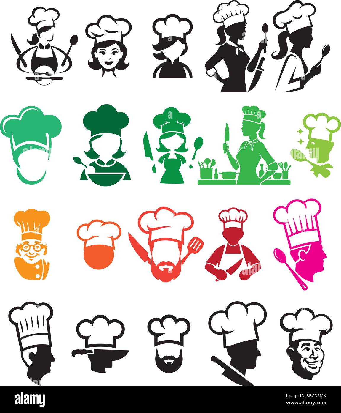 Kitchen staff symbols hi-res stock photography and images - Alamy