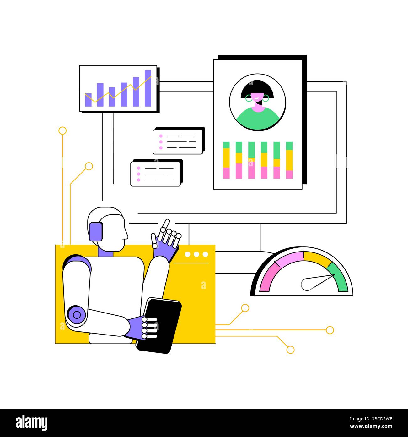 AI-Driven Customer Sentiment Heatmaps abstract concept vector ...