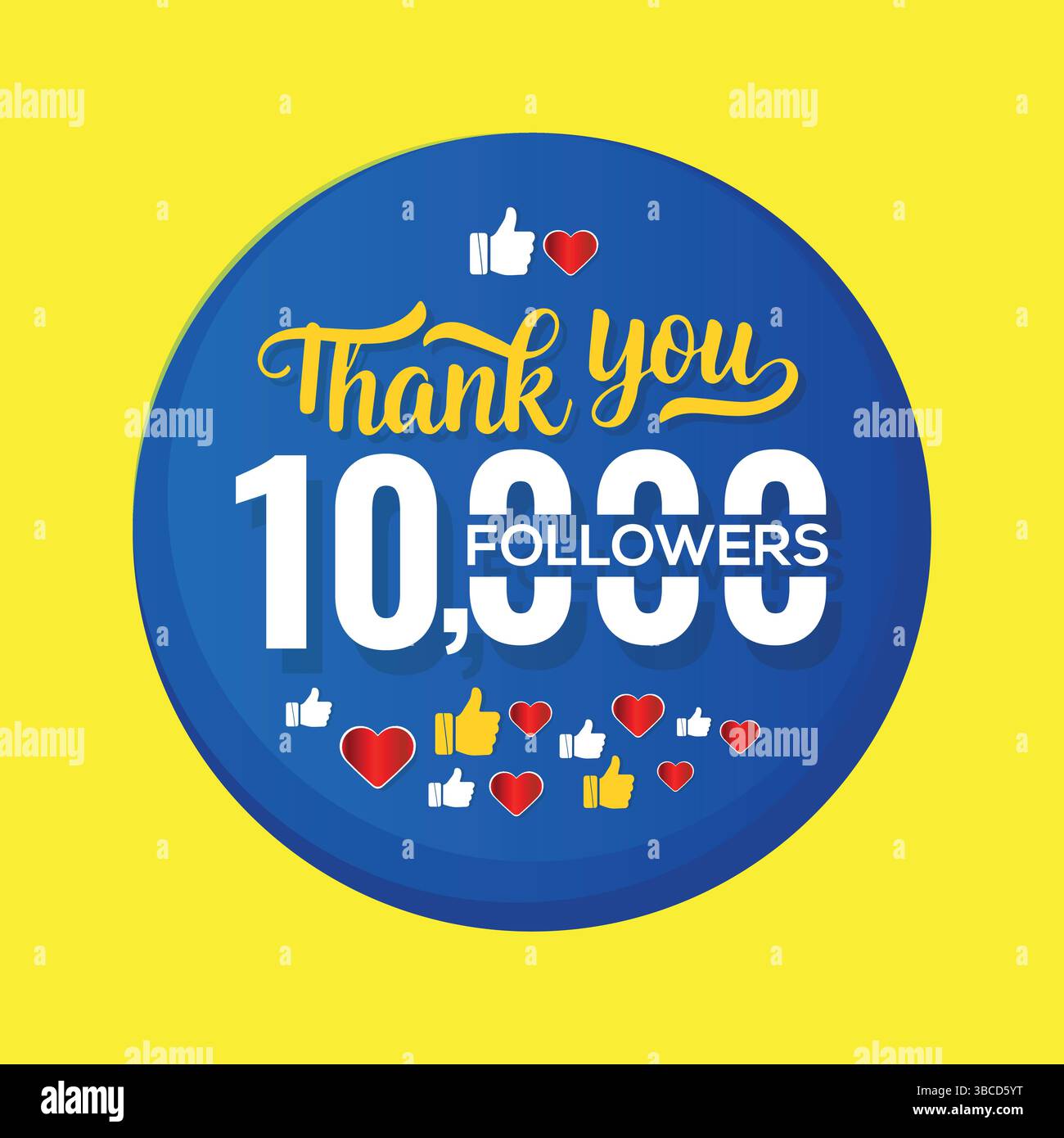 Thank you 10000 followers congratulation template banner. banner for ...