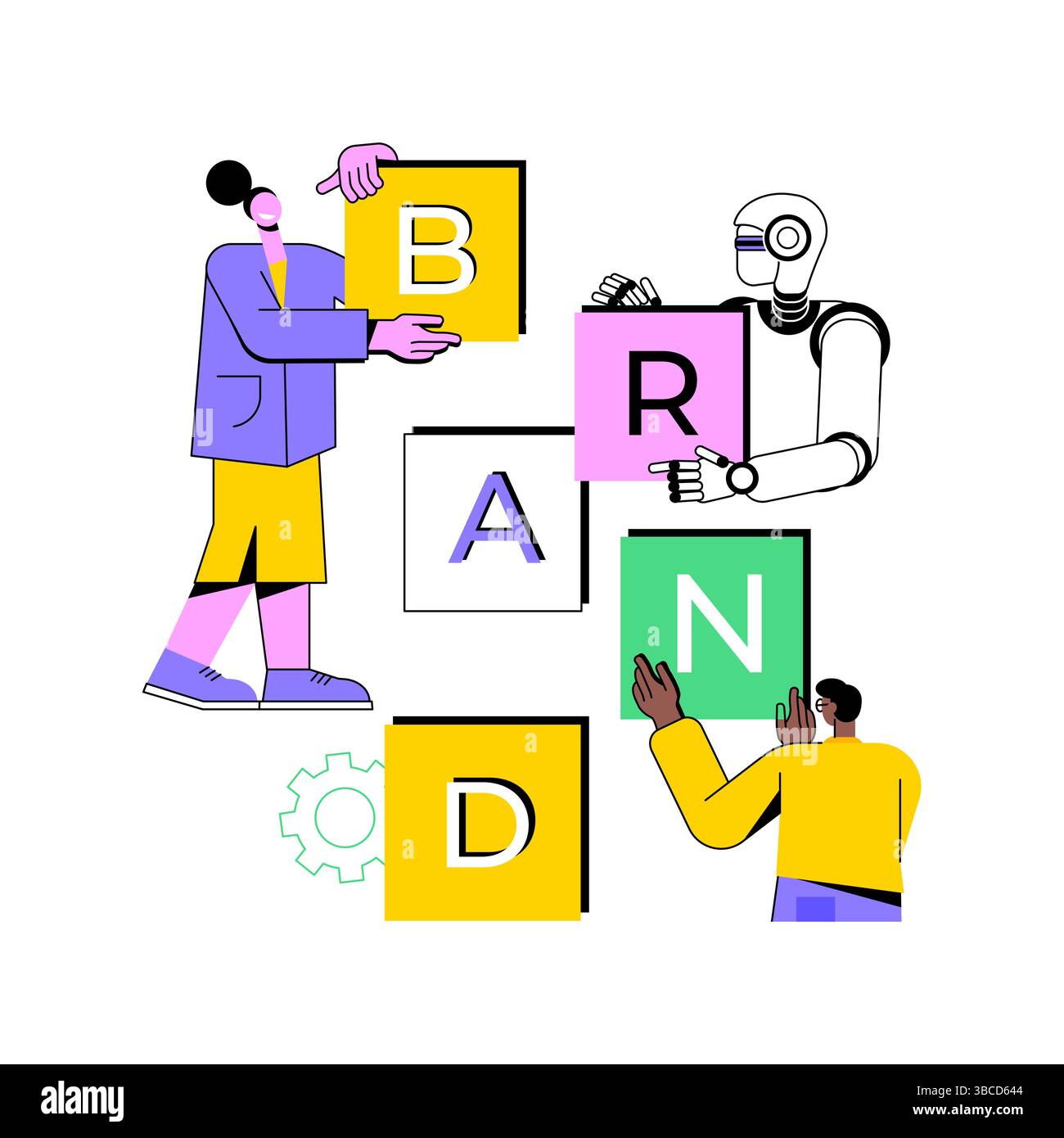 AI-Powered Brand Voice Consistency abstract concept vector illustration Stock Vector Image & Art ...