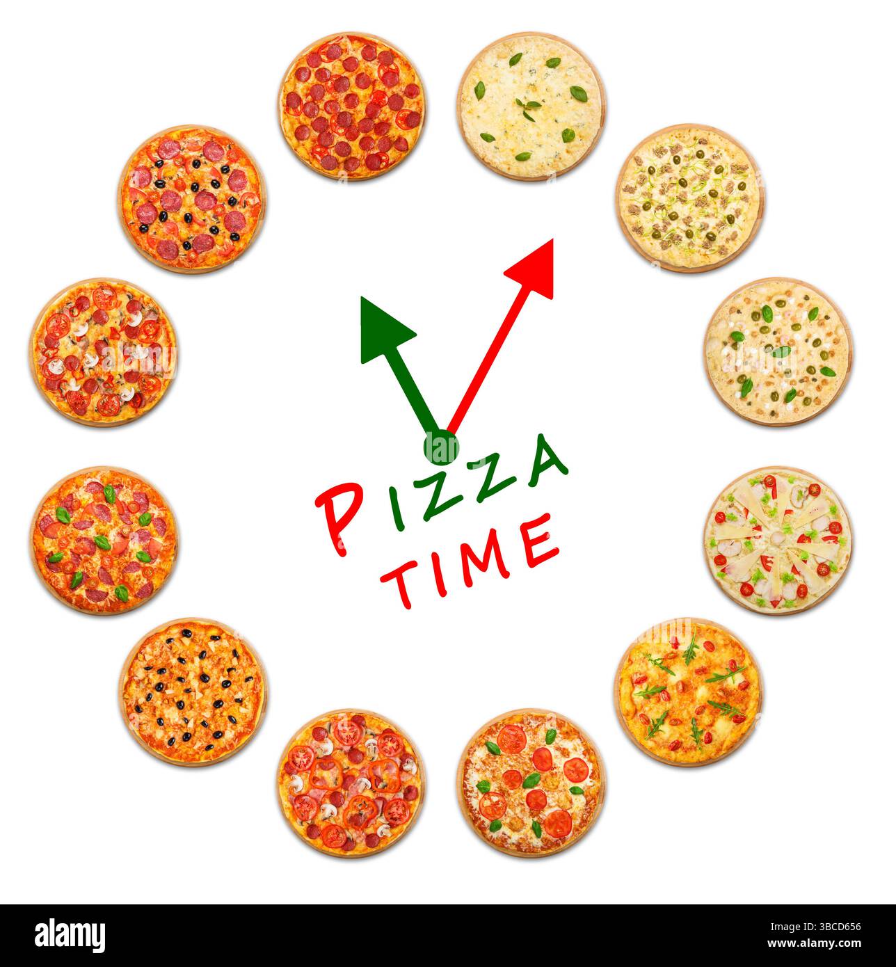 Pizza time clock from hi-res stock photography and images - Alamy