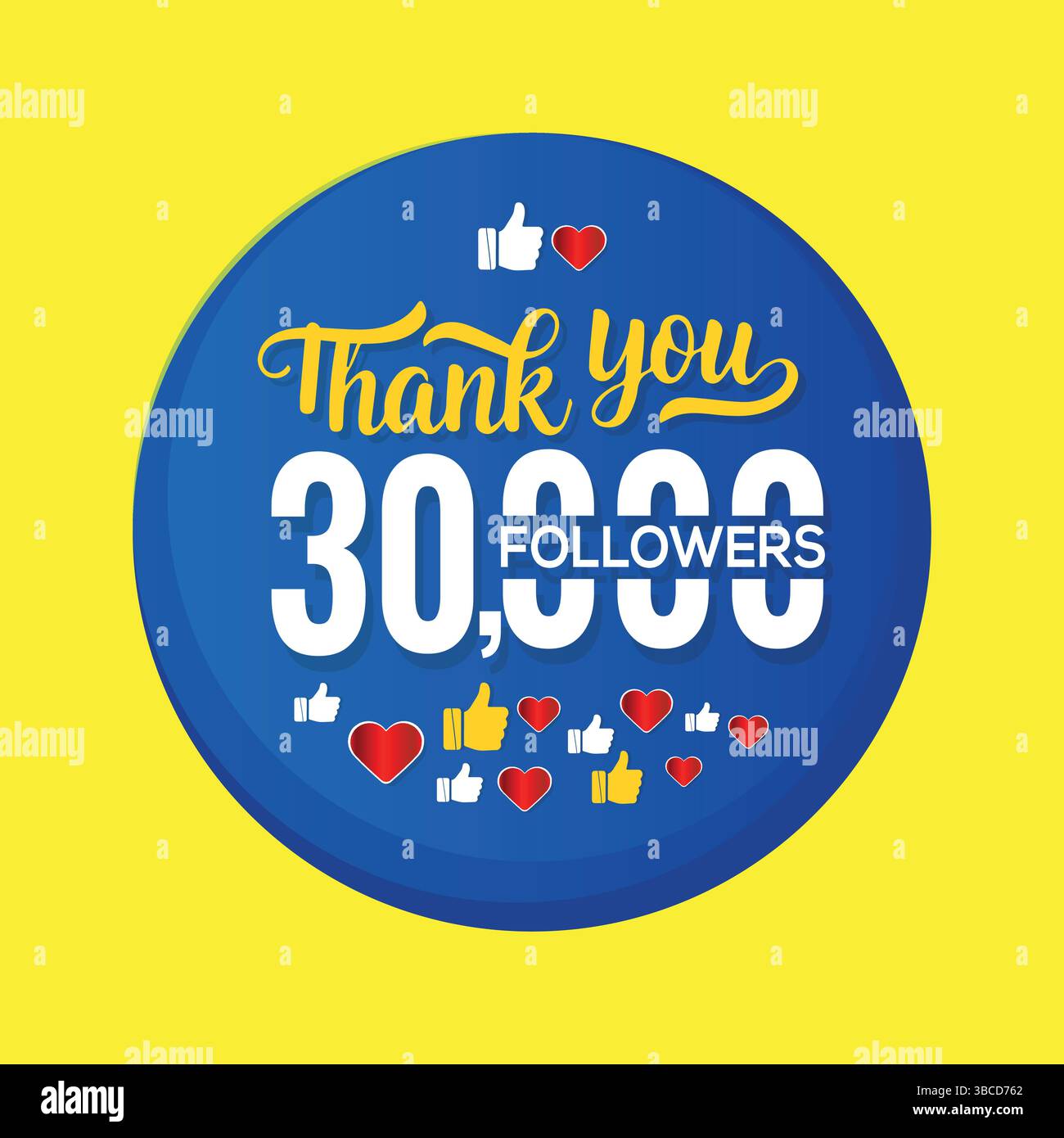 Thank you 30000 followers congratulation template banner. banner for ...