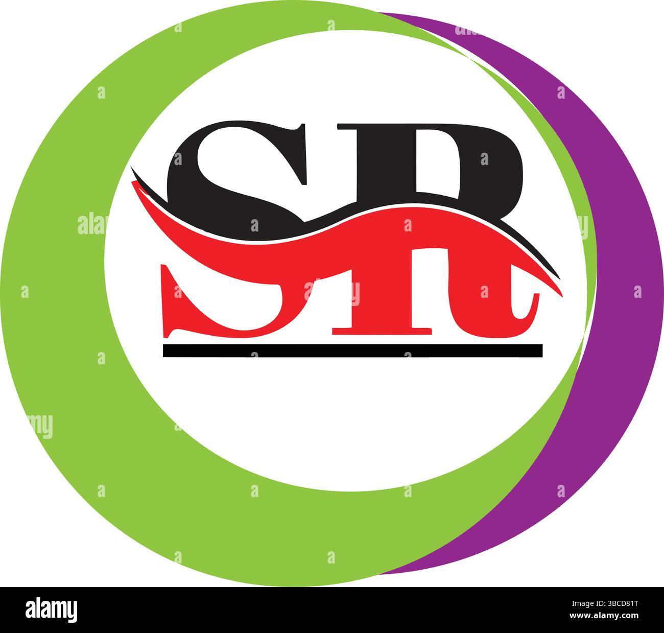 Dynamic, SR Monogram, Abstract Circular Design Stock Vector Image & Art ...