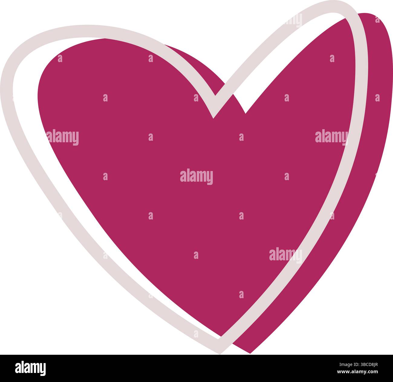 Hand draw heart shape icon Vector illustration Stock Vector Image & Art ...