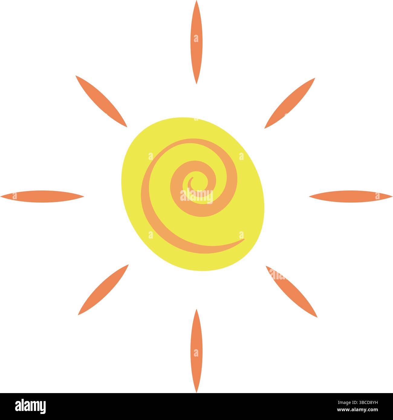 Hand draw sun icon Vector illustration Stock Vector Image & Art - Alamy
