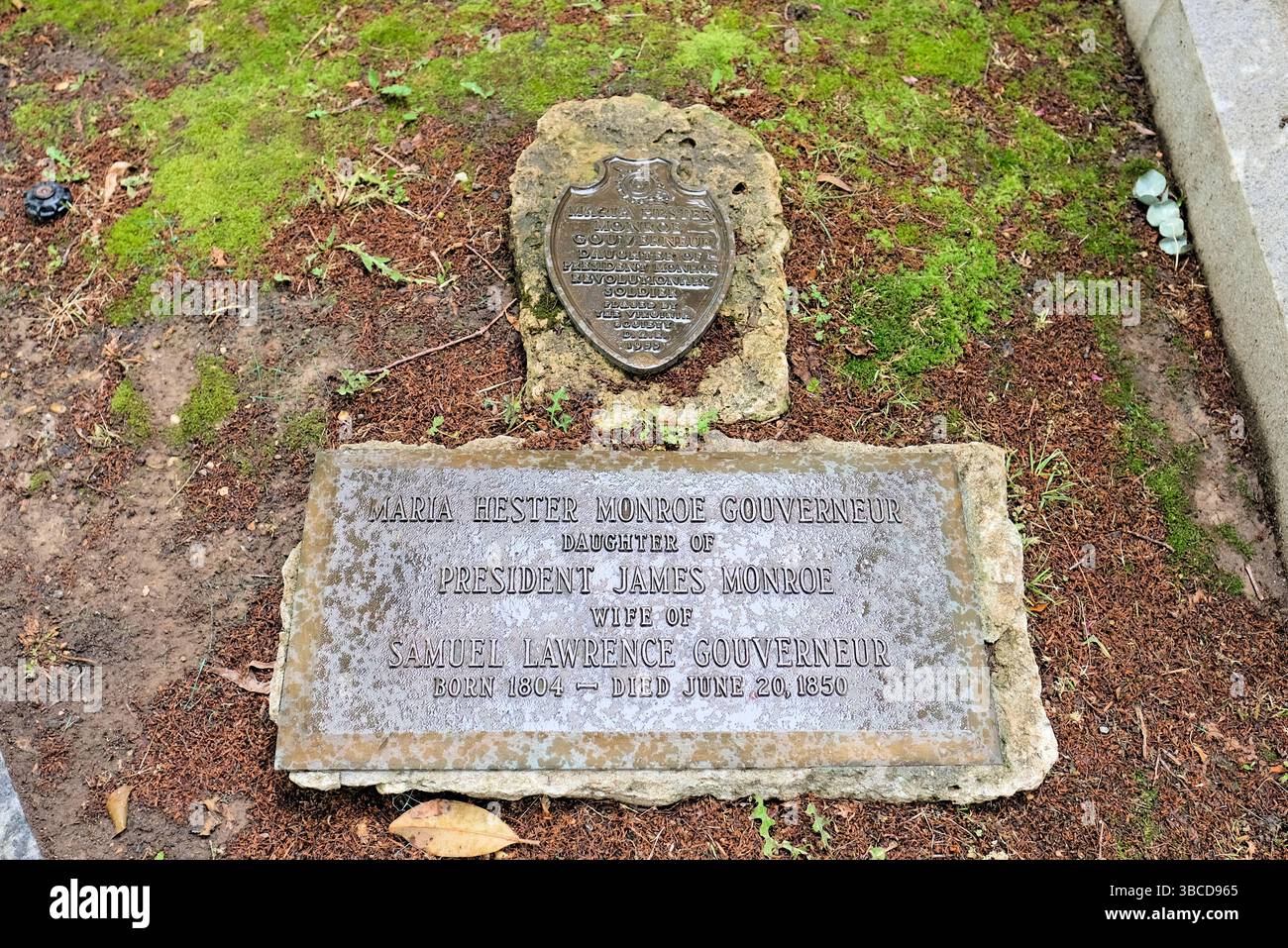 Tomb marker at Maria Hester Monroe Gouverneur burial site, youngest ...