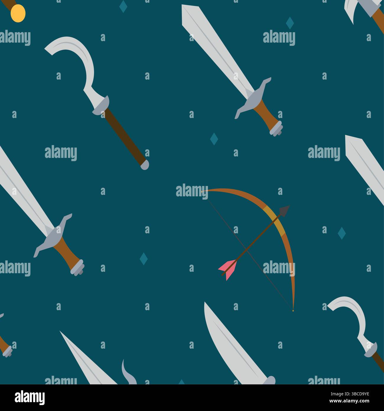 Medieval weapons pattern background Vector illustration Stock Vector ...