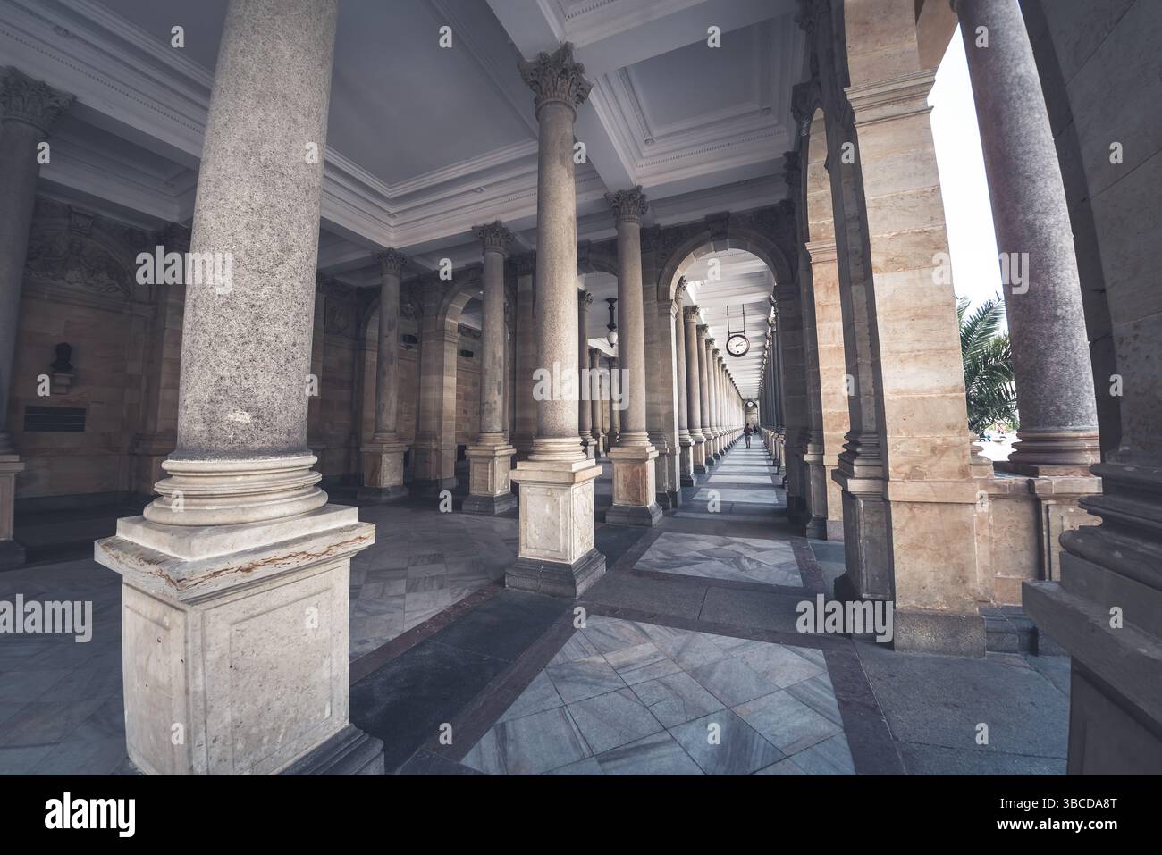 The Mill Colonnade showing its beautiful architecture with symmetry and ...