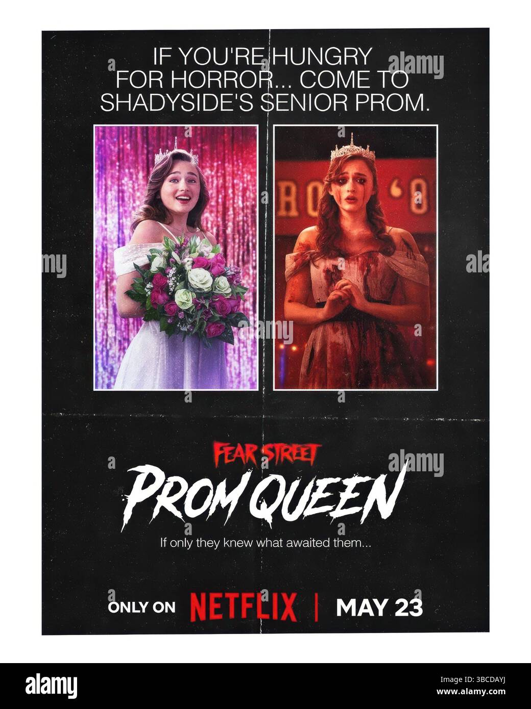 FEAR STREET: PROM QUEEN, US poster homage to CARRIE POSTER, from left ...
