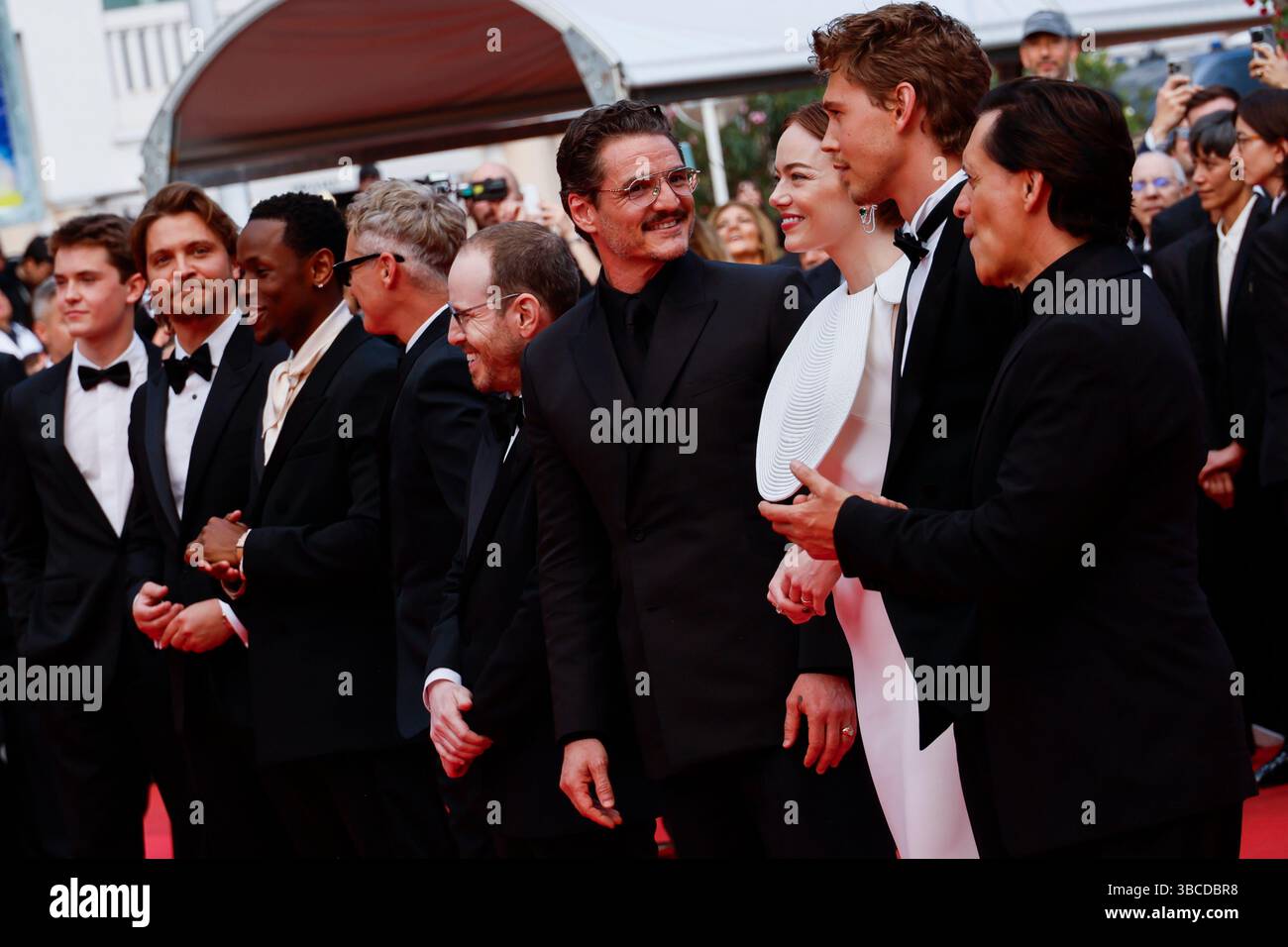Cameron Mann, from left, Luke Grimes, Micheal Ward, Joaquin Phoenix ...