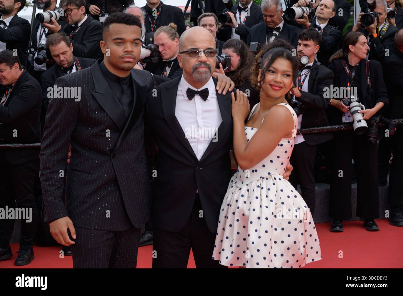 CANNES, FRANCE. May 19, 2025: Jeffrey Wright, Elijah Wright & Juno ...