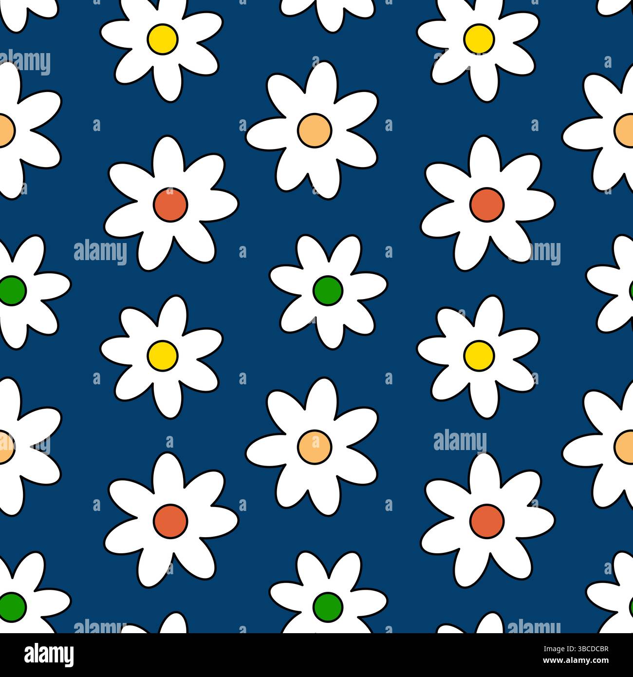 Daisy flowers blooming on Stock Vector Images - Alamy