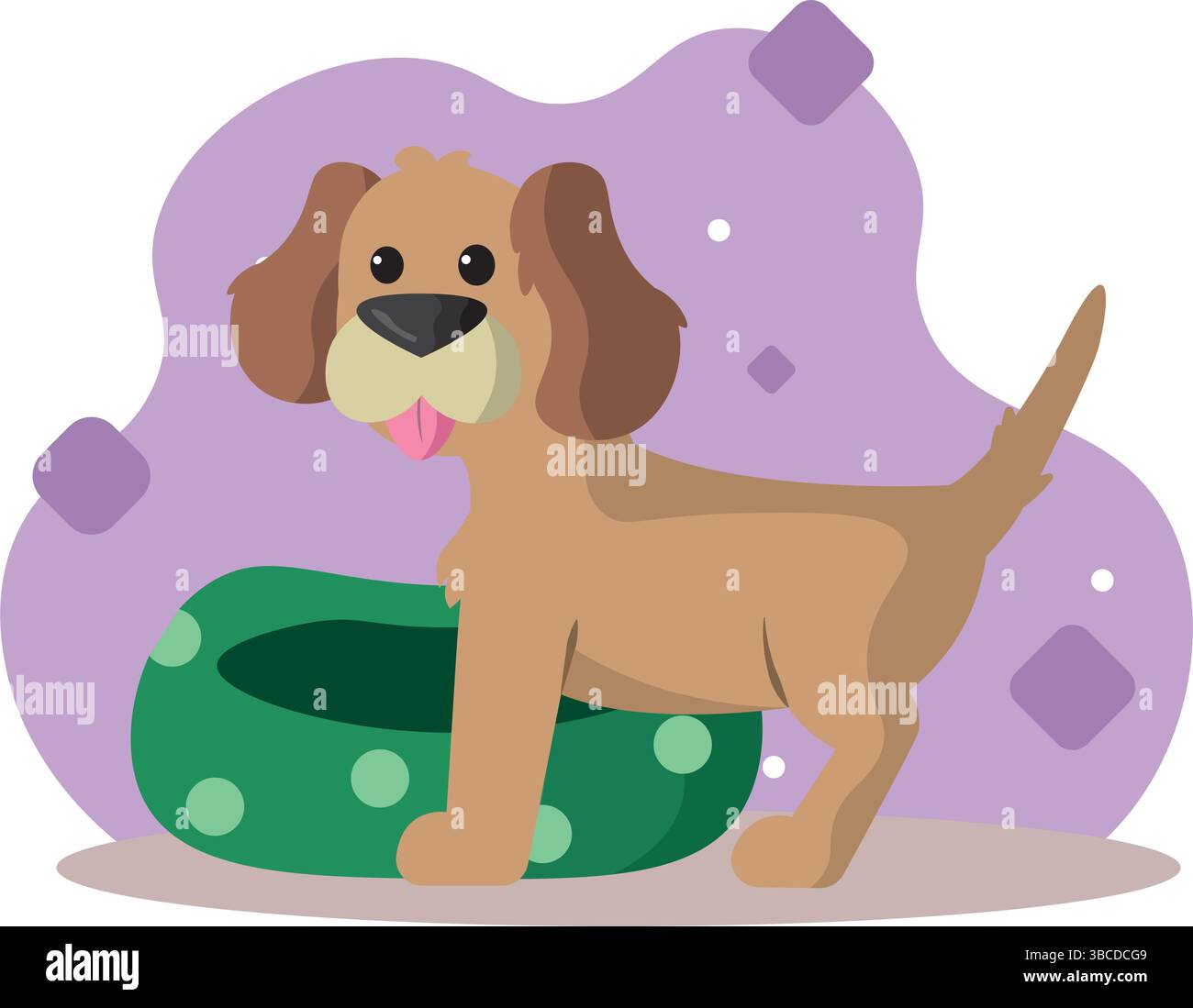 Colored cute dog character Vector illustration Stock Vector Image & Art ...