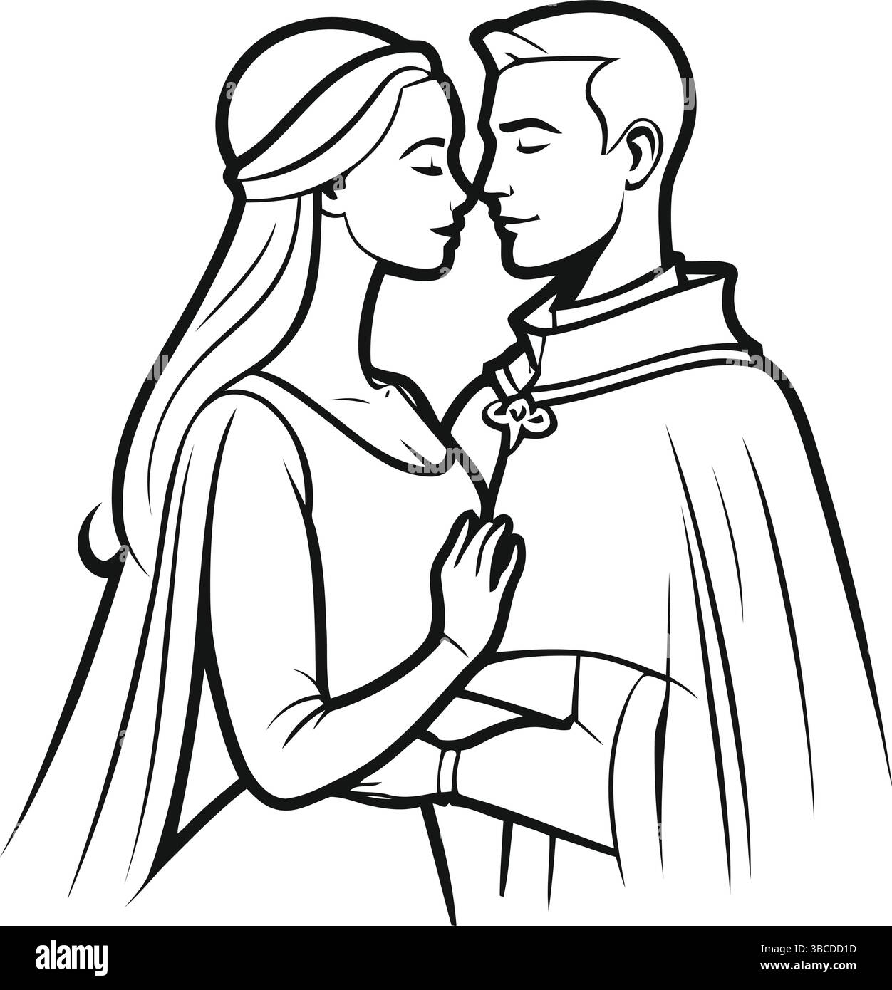 Medieval noble couple Stock Vector Images - Alamy