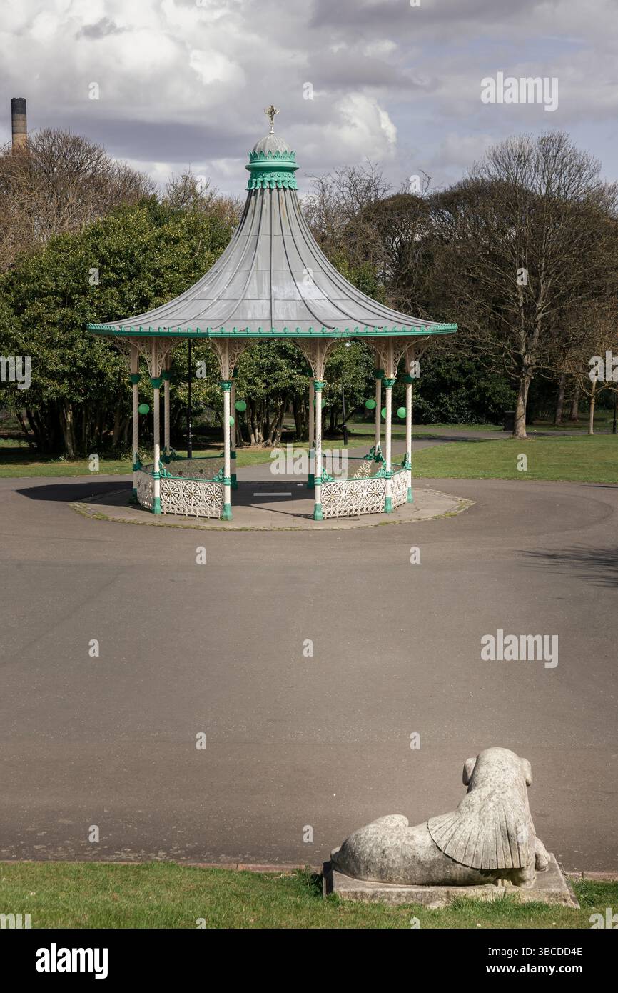 Newcastle, UK - Apr 13, 2025 - View of A Bandstand And A Grandstand. It ...