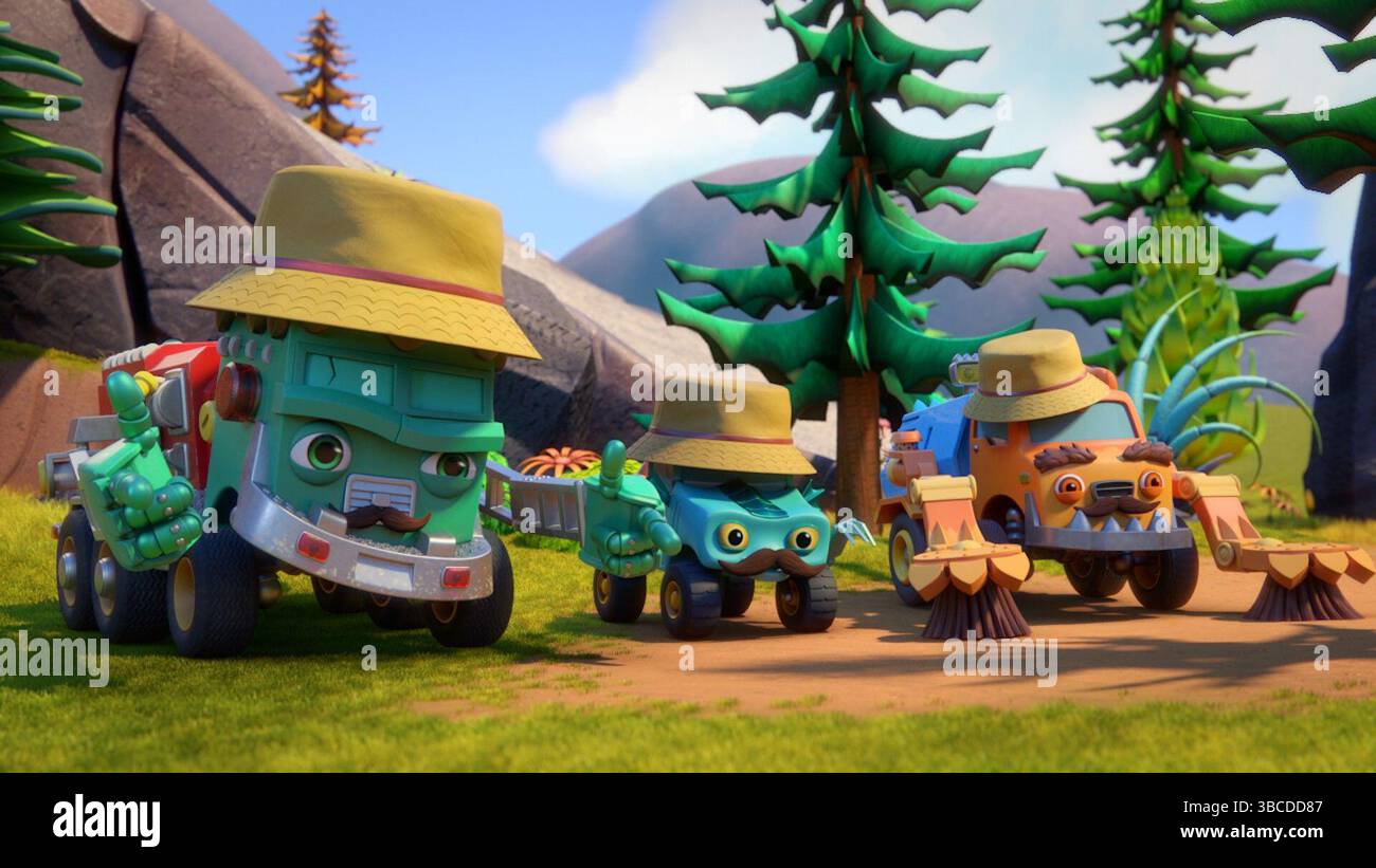 MIGHTY MONSTERWHEELIES, from left: Bolts Frankentsein (voice: Tru ...