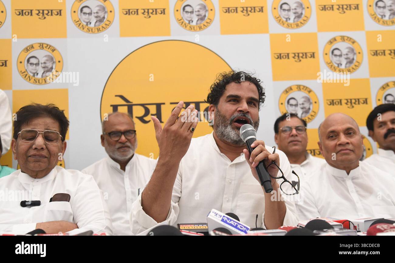 Patna, India. 19th May, 2025. PATNA, INDIA - MAY 19: Jan Suraaj Party ...