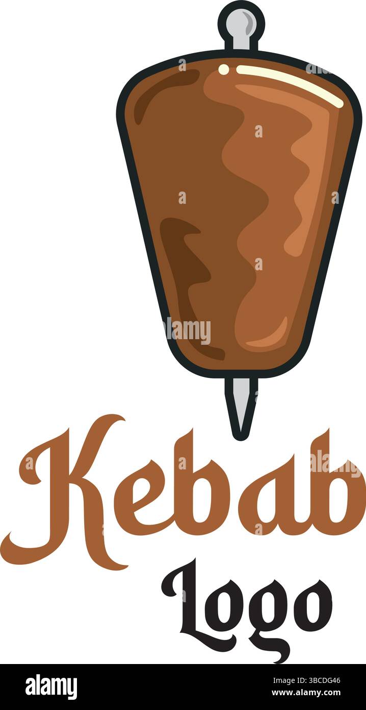 Kebab logo meat skewer. Vector illustration Stock Vector Image & Art ...