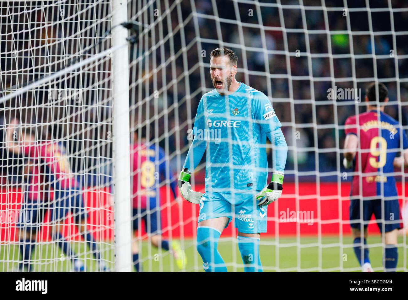 Barcelona, Spain. 5th April, 2025. Adrian in action during the LaLiga ...