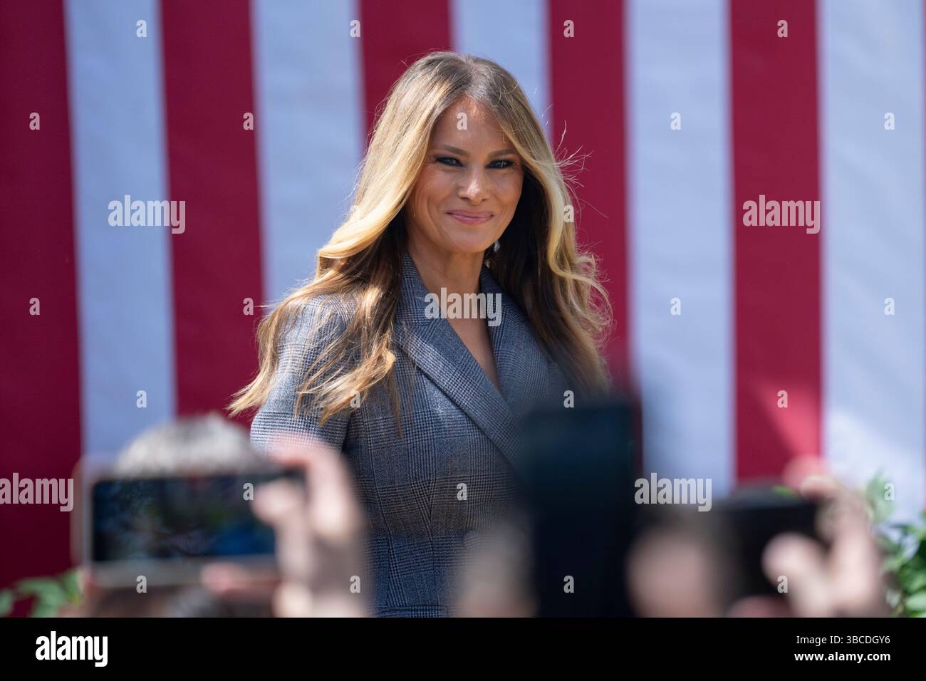 First lady Melania Trump arrives for the signing ceremony of S.146, The ...