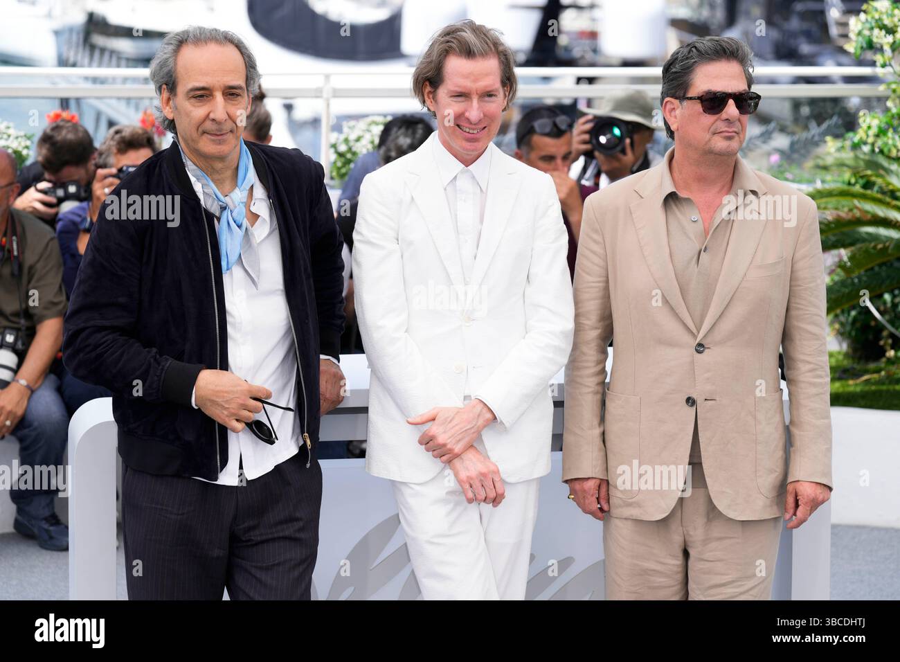 Roman Coppola, Wes Anderson and Alexandre Desplat during ''The ...