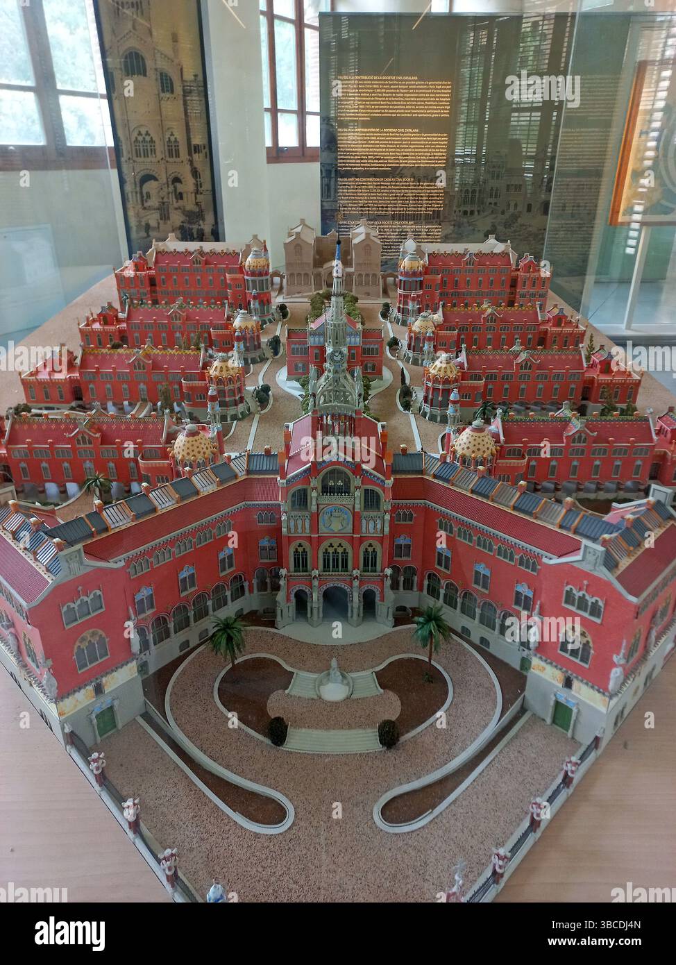 Barcelona Catalonia Spain. April 09 2025. Detailed miniature model of ...