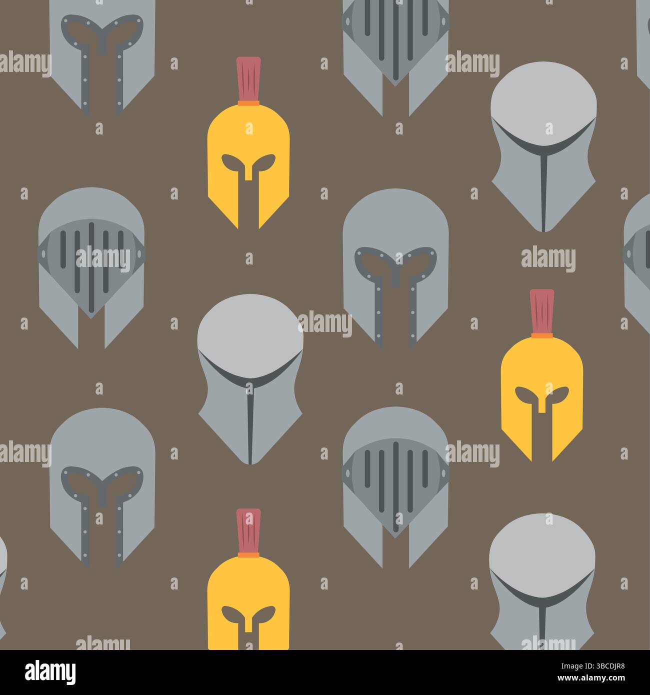 Medieval helmets pattern bakcground Vector illustration Stock Vector ...